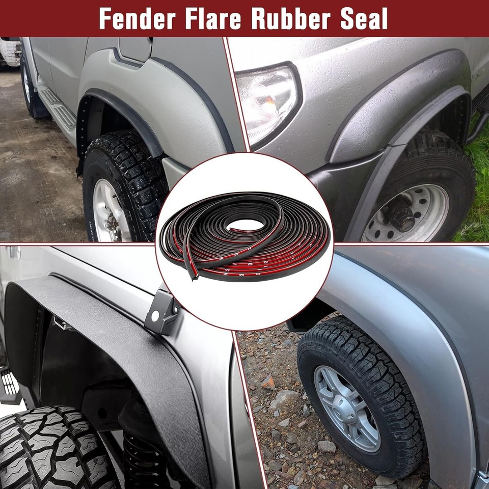 T-Style Fender Flares Edge Trim Wheel Wells Seal Strip for Chevy ...
