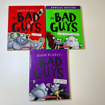 Bad Guys Books 3, 7, 8 Lot of 3 Aaron Blabey Picture Book Scholastic | eBay