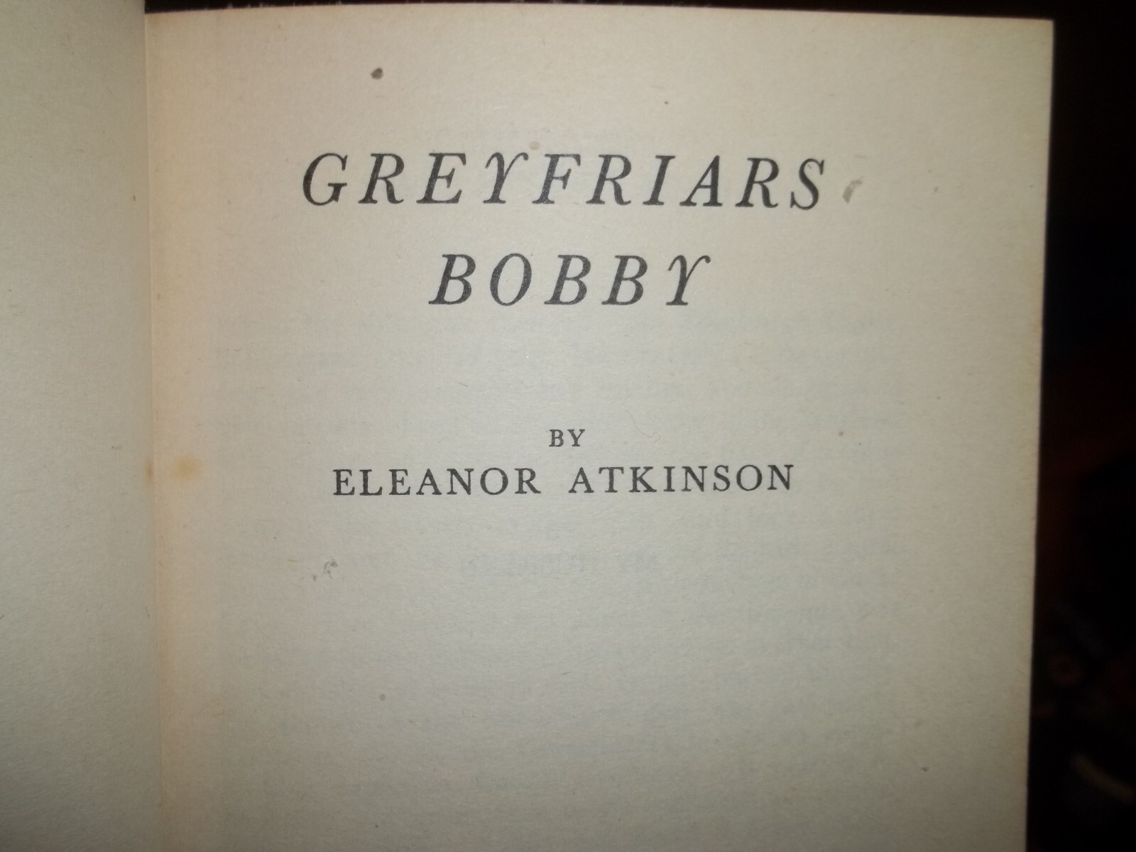 Lot 288 - Greyfriars Bobby by Eleanor Atkinson - hardcover book - 1956 ...