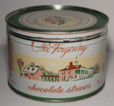 1960s Vintage Old Virginia Plantation GRAPHIC KEYWIND CANDY TIN Suffolk ...