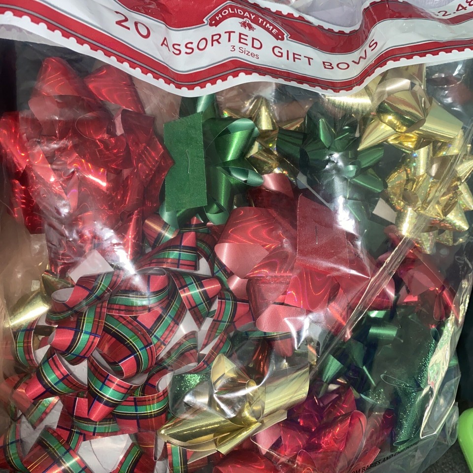 Christmas Holiday 20 Assorted Deluxe Gift Bows Variety Pack Lot Of 2 | eBay
