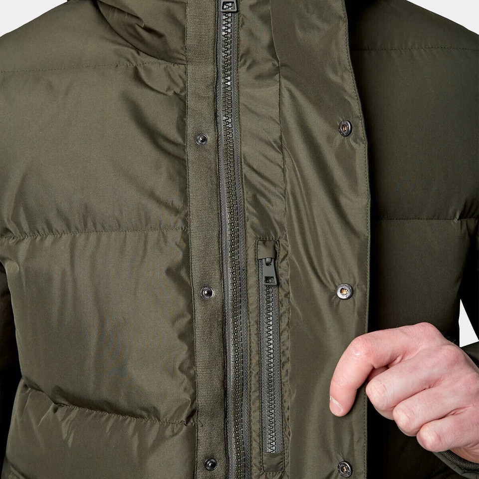 Mondetta Men’s Down Fill Parka Jacket Water Resistant (Green, Large ...