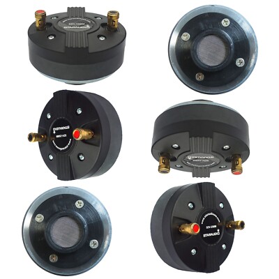 6-Pack 25MM Screw-on Audio Speaker Driver Horn 1000W Tweeters Titanium ...