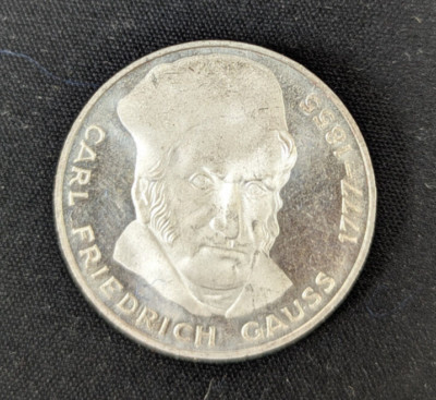 Germany 5 Mark Silver 1977 J Carl Friedrich Gauss | eBay