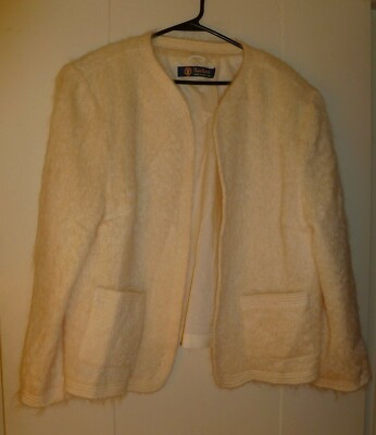 Vintage Clan Laird Scotland Wool & Mohair Long Hair Cardigan Sweater ...