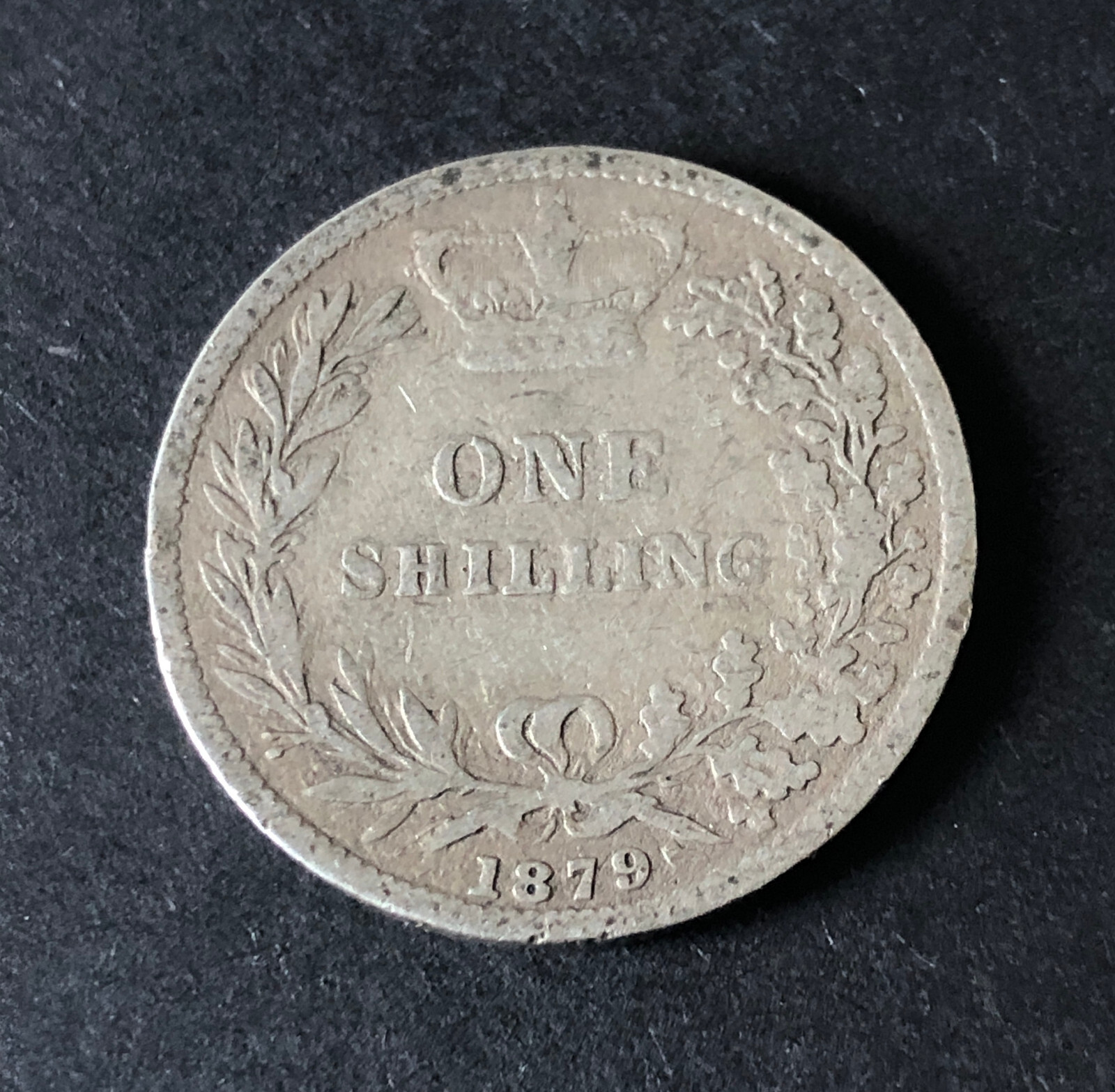 1879 Queen Victoria 1 Shilling .925 Silver KM#734.4 - Highly ...