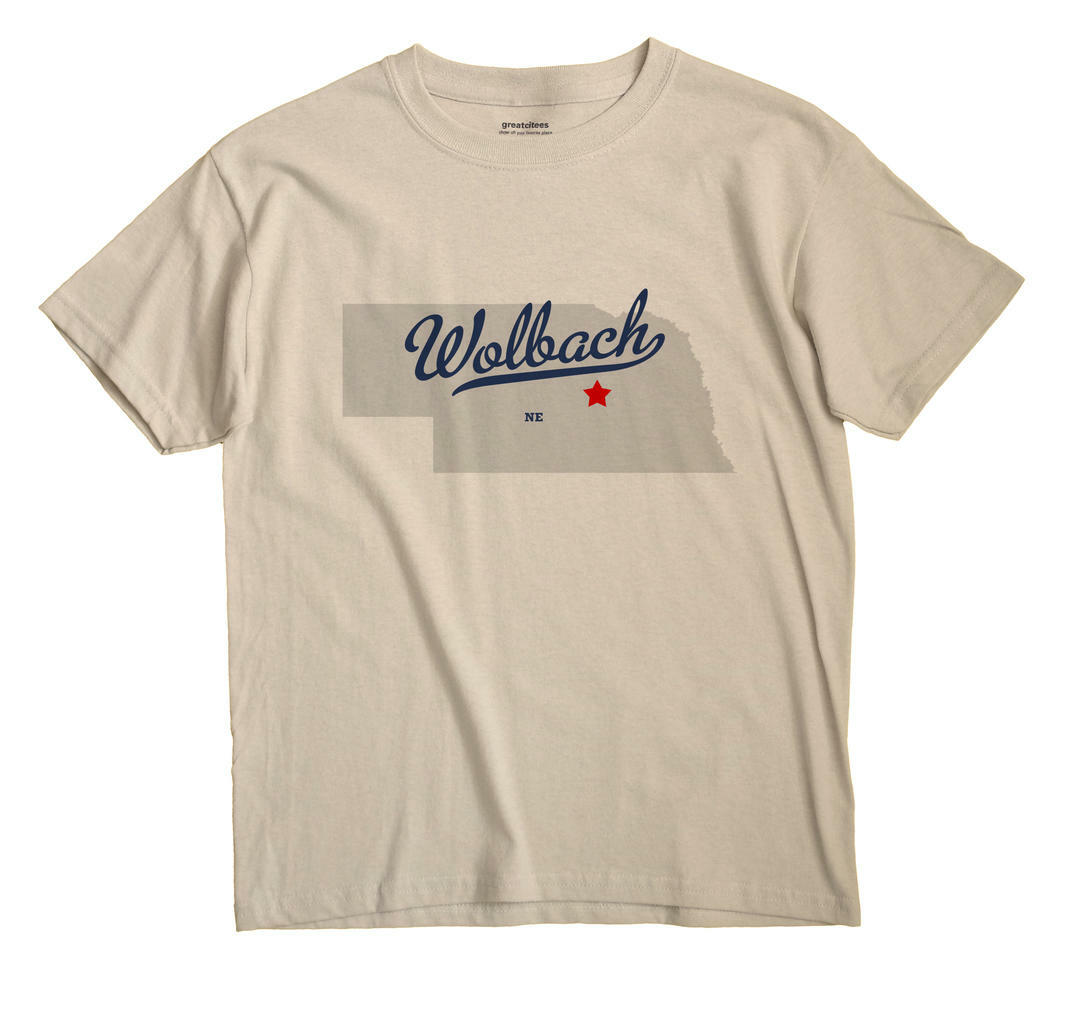 Wolbach Nebraska NE Neb Nebr T-Shirt MAP | eBay