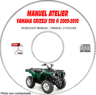 GRIZZLY 550 fi 09-10 - Manuel Atelier CDROM YAMAHA Anglais Support - CD ...