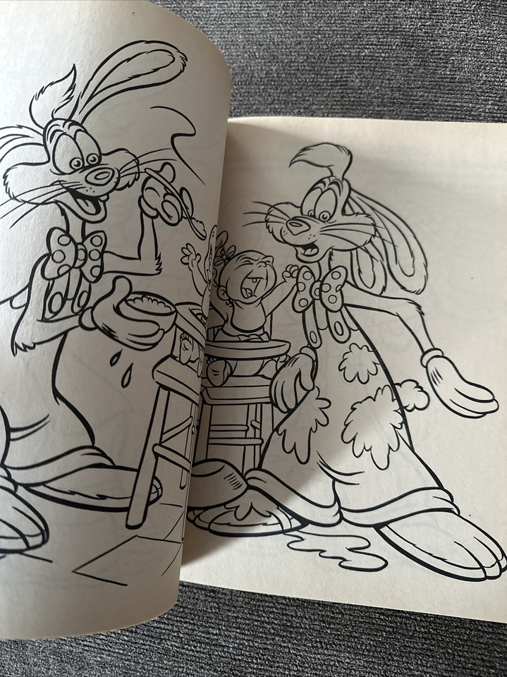 1988 Who Framed ROGER RABBIT Coloring Activity Book RARE CLEAN UNUSED ...