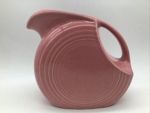 Vintage Fiestaware Disk Pitcher in Dusty Rose Pink Made In The USA | eBay