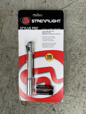 Streamlight Stylus Pro 2 x AAA 100 Lumens Flashlight - Silver | eBay
