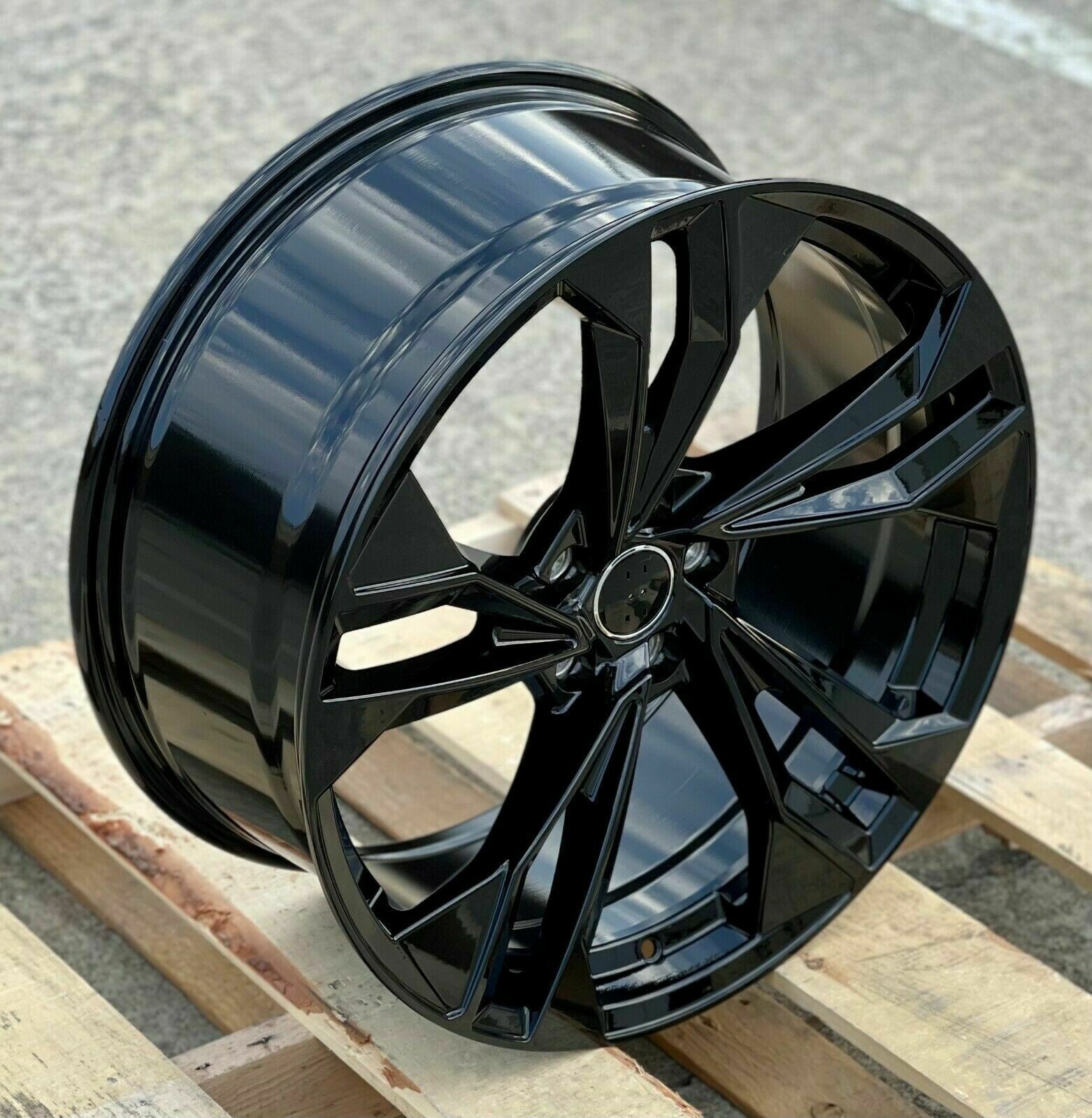 19x8.5 GLOSS BLACK WHEELS FOR AUDI A4 A5 Q3 Q5 PASSAT 19" 5X112 +32 ...
