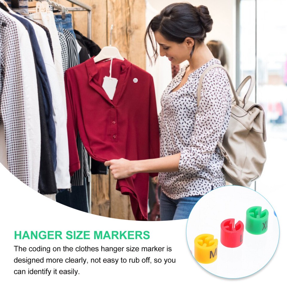 450 Pcs Hanger Size Clips Dividers Clothes Size Markers Hanger Size ...