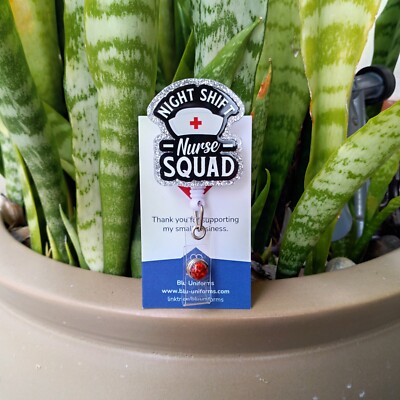 Night Shift Nurse Badge Reel Holder/ ID / Clip | eBay