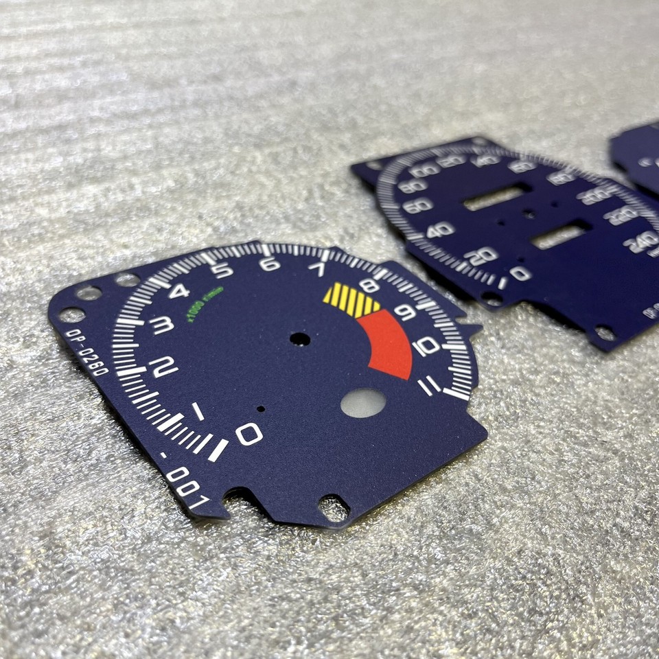 Gauge Cluster Overlay Spoon Style 220 km/h 11k for 96-00 Honda Civic Si ...