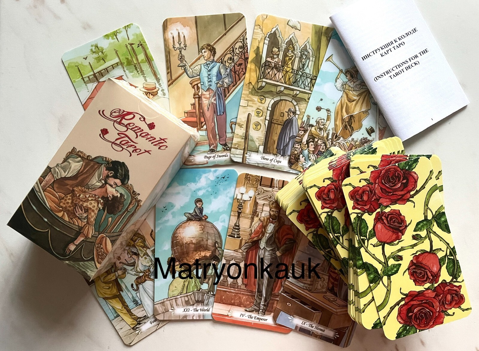 Romantic Tarot Deck Романтическое таро карты Dense Lamination High ...