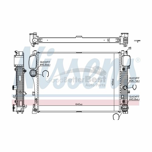 One New Nissens Radiator Front 67107A 2215000003 for Mercedes MB | eBay