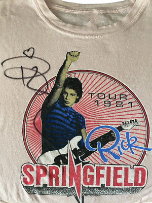 Signed Rick Springfield Tour 1981 Women's Concert T-Shirt S To 4XL ...