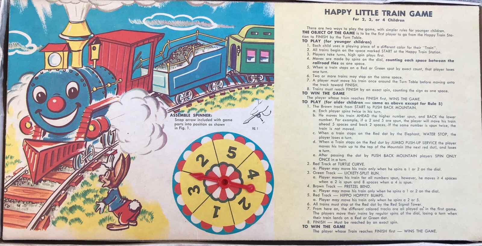 The Happy Little Train Game - Milton Bradley Co 1957 | eBay