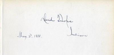 DAVID TURPIE - SIGNATURE(S) 05/03/1888 | eBay