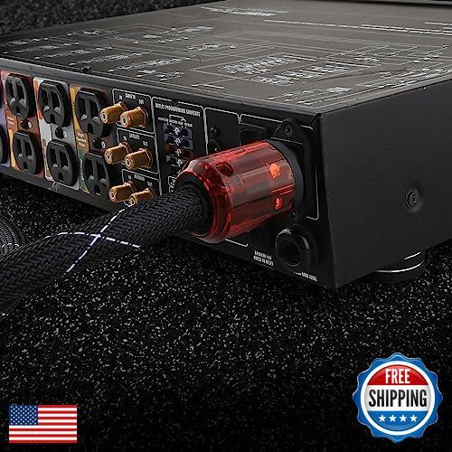 Audiocrast Hi-End Power Cable, 10AWG 3.3FT HiFi Power Cord Pure Copper ...
