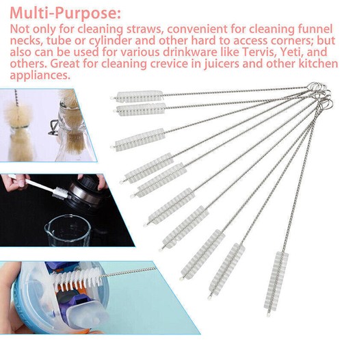 High Quality Long Drinking Straw Cleaning Brush Reusable Metal Pipe ...