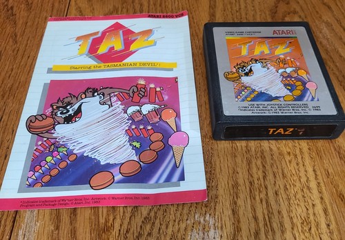 Atari 2600 Taz Cartridge and Manual By Atari Tested works. | eBay