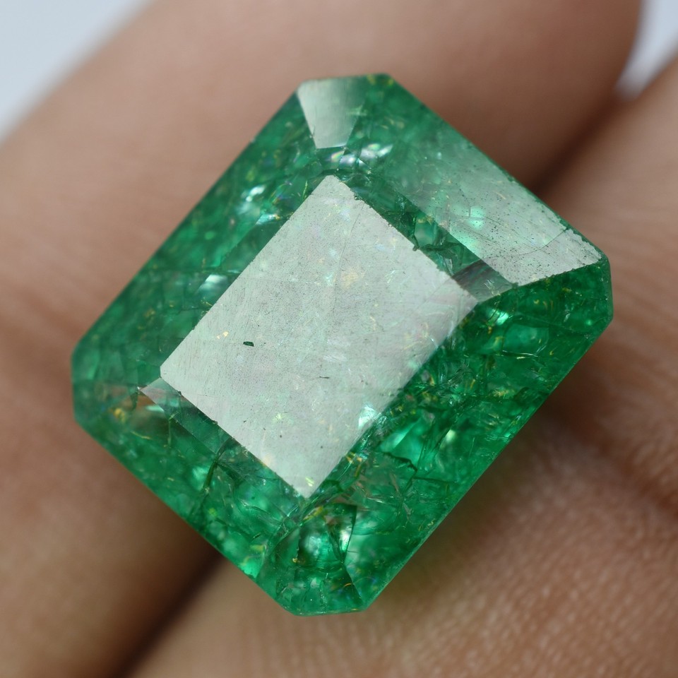 Emerald Cut 6.70 Ct CERTIFIED Natural Green Emerald Loose Gemstone Best ...