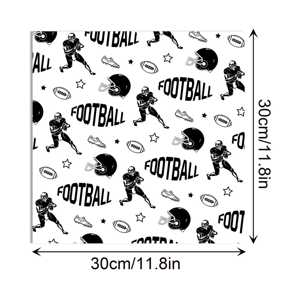 24 Sheet Football Scrapbook Paper Football Pattern Paper 12" x 12 ...