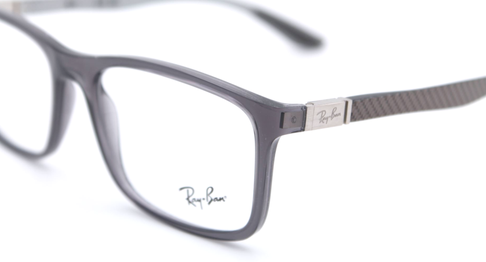 New Ray-Ban Reading Glasses RB 8908 8061 55-18 Grey Carbon-fiber Frames ...