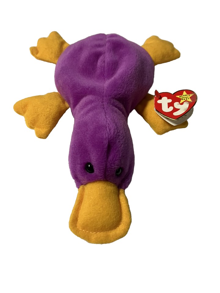 Ty Beanie Babies Deep Fuchsia Patti The Platypus Plush Toy With Tag ...