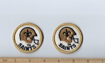 Set of 2 Vintage 1980s NFL New Orleans Saints 2" Round Patch (iron or ...