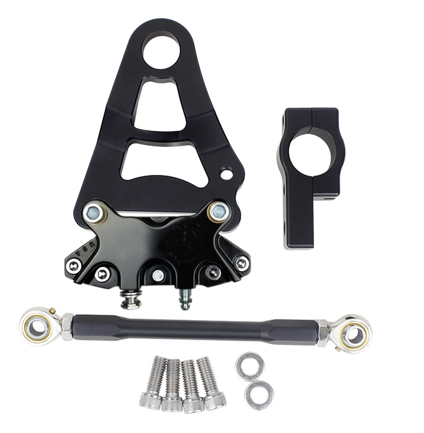 Harley Softail Deluxe Fat Bob FXBBS Black Rear Brake Caliper Bracket ...