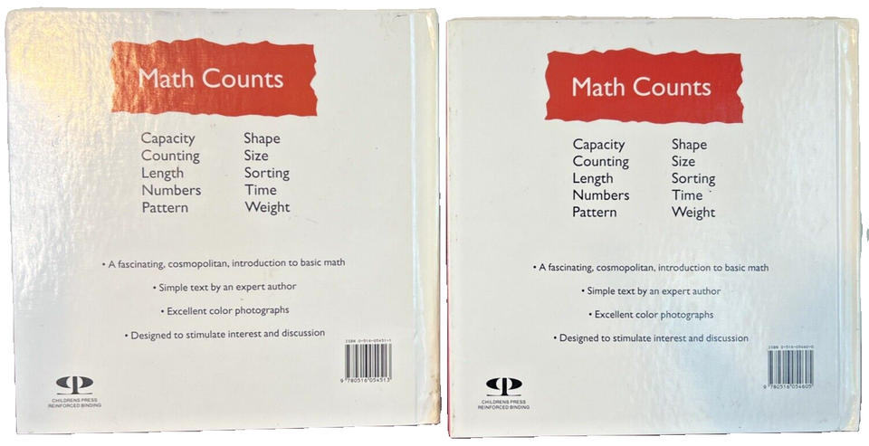Math Counts By Henry Pluckrose Set Of 2 Hardcover Book (Capacity ...