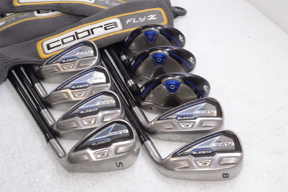 Cobra Fly-Z XL Combo 4-6H, 7-PW,GW,SW Iron Set RH Regular Flex Graphite ...
