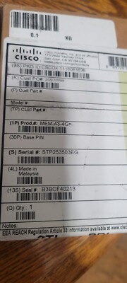 Cisco SFP-10G-SR-S-RF 10GB sealed box serial number JUR1929GUVA | eBay