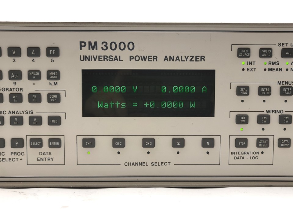 Voltech PM3000 Universal Power Analyzer 3-Channel, 0.5V-2000Vpk, 0.05A ...
