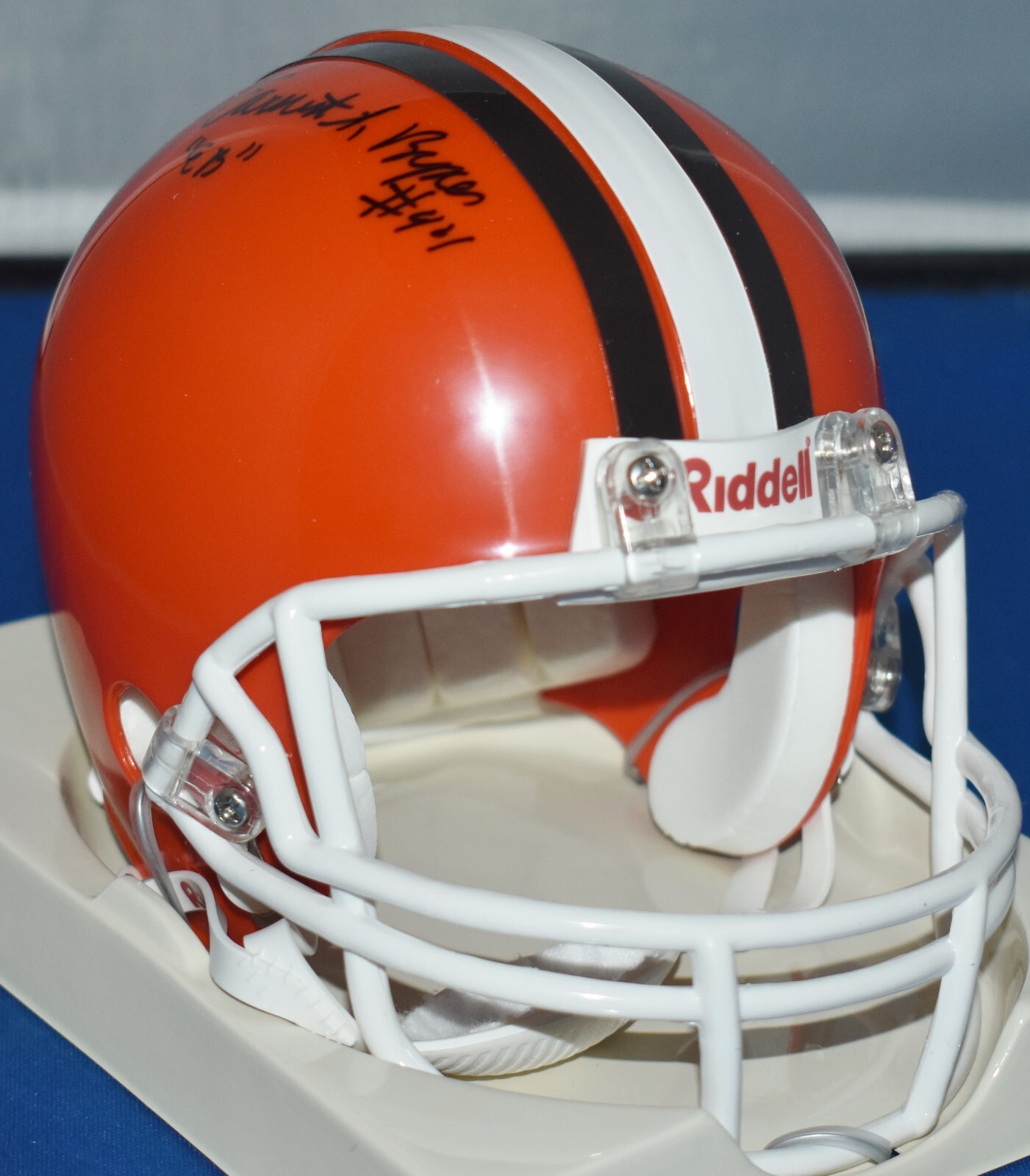 EARNEST BYNER AUTOGRAPHED VSR4 MINI HELMET CLEVELAND BROWNS "EB" JSA | eBay