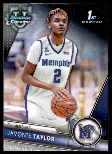 2023-24 Bowman Chrome University 1st Bowman Javonte Taylor Memphis #53 ...
