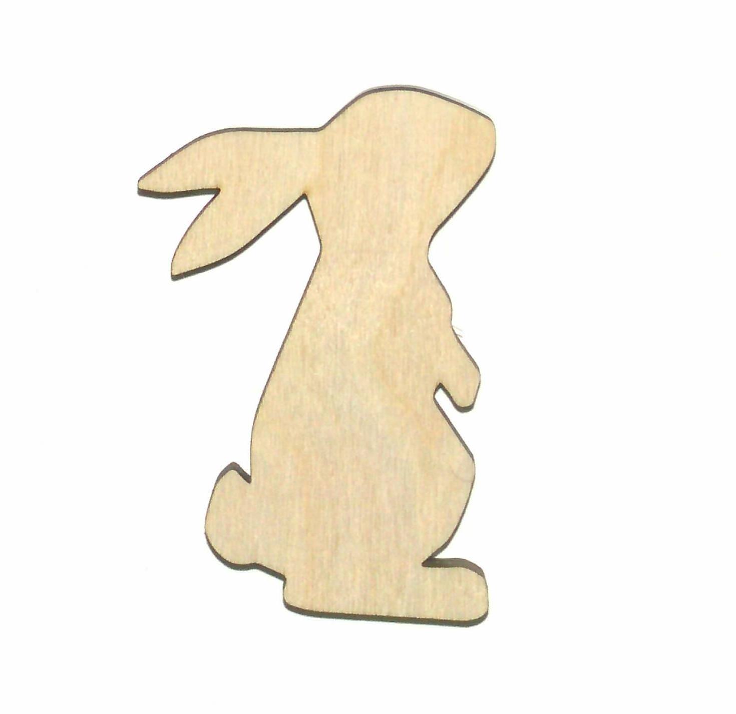 Standing Rabbit Unfinished Wood Shape Cut Out R11127 Crafts Lindahl ...