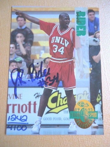 Isaiah Rider - 1994 Classic 4-Sport Autographed Basketball card - UNLV ...