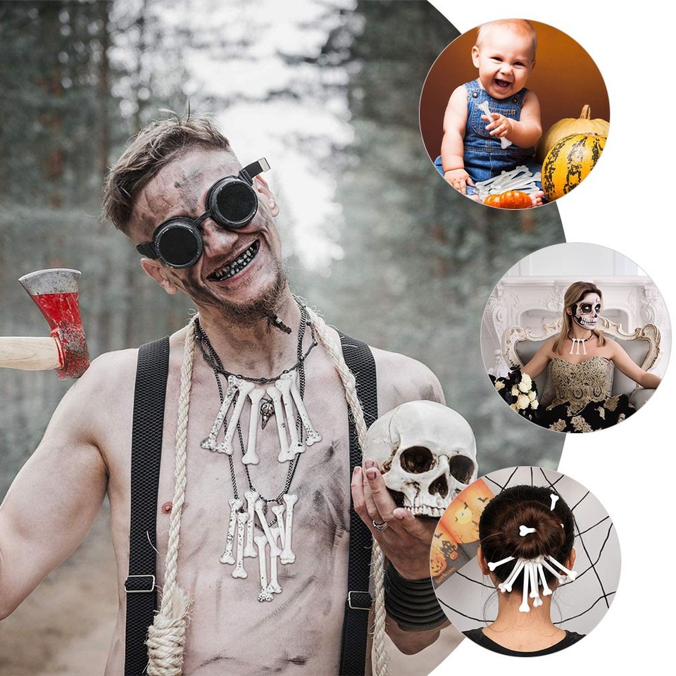 36 Pcs Bone Decoration Small Bones for Crafts Spooky Mini Halloween ...