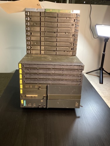 SIEMENS S7-400 PLC SYSTEM 6ES7414-3XM05 + 6ES7443-1EX41 + I/O + RACK ...