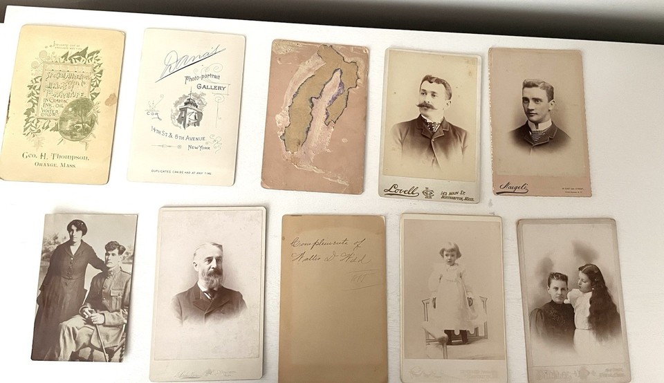 Lot Of Vintage Cabinet Cards 4/14 X 6 1/2 1875-1905 Mounted On Stiff ...