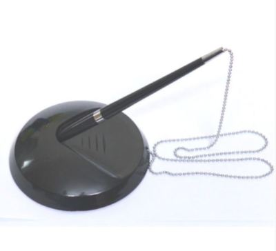 Large PEN HOLDER WITH CHAIN Reception Pen On Chain With Stand OR PEN ...