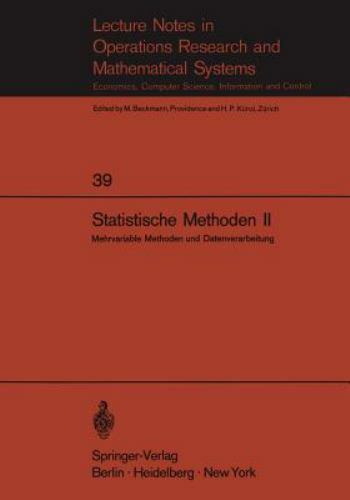 Statistische Methoden II: Mehrvariable Methoden und Datenverarbeitung ...