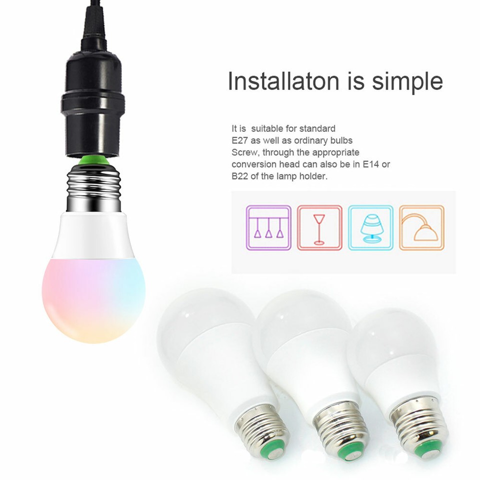 RGB LED Bulb Lights 5W 10W 15W RGB Changeable Colorful RGBW LED Lamp ...