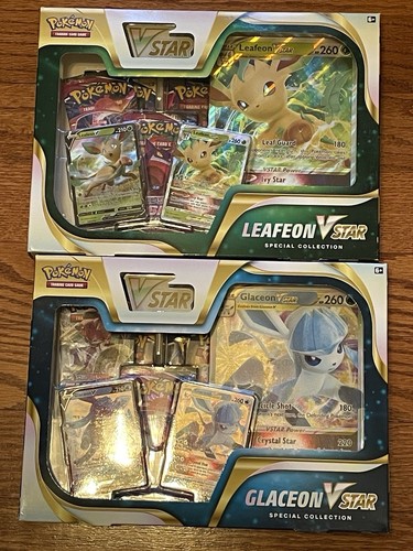 Pokémon Leafeon & Glaceon VStar Special Collection Sword & Shield Box ...