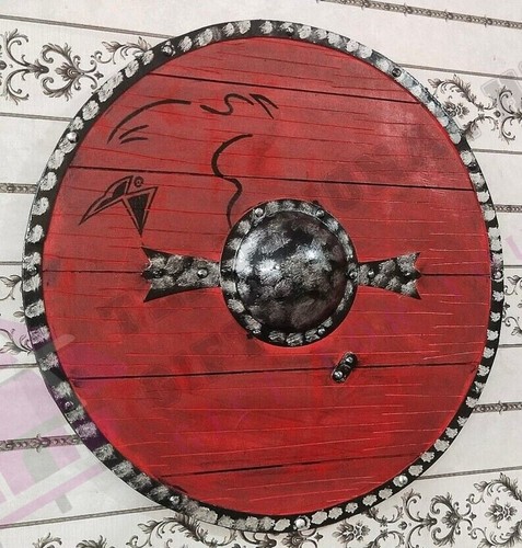 24" Inch Medieval Warrior Shield Round Wooden Designer Viking Shield | eBay