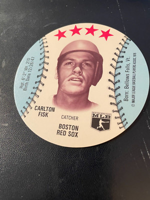 1976 Buckmans MSA Baseball Disc- Carlton Fisk - Boston Red Sox - HOF ...